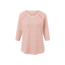 Tchibo - Gestreiftes Shirt mit 3/4-Arm - Damen - Gr. L - creme/gestreift