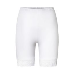 Tchibo - Radlershorts mit Spitzenborte - Damen - Gr. S - wei&szlig;