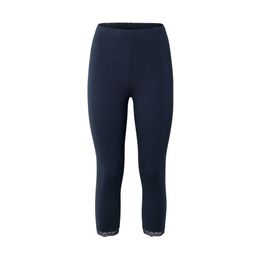 Tchibo - 3/4-Leggings mit Spitzenborte - Damen - Gr. L - dunkelblau