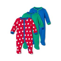Tchibo - 3 Schlafanz&uuml;ge - Baby - Gr. 62/68 - wei&szlig;/gepunktet