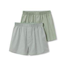Tchibo - 2 Web-Boxershorts - Herren - Gr. M/5 - wei&szlig;/kariert
