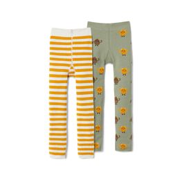 Tchibo - 2 Strickleggings - Kinder - Gr. 122/128 - wei&szlig;/jacquard