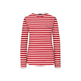 Tchibo - Gestreiftes Langarmshirt mit Stickerei - Damen - Gr. XL - dunkelblau/gestreift