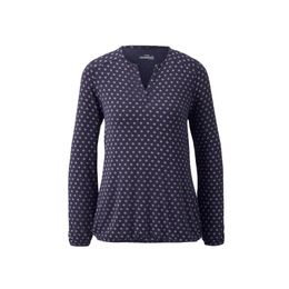 Tchibo - Blusenshirt - Damen - Gr. XL - dunkelblau/print