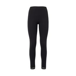 Tchibo - Leggings mit Spitzenborte - Damen - Gr. XL - schwarz