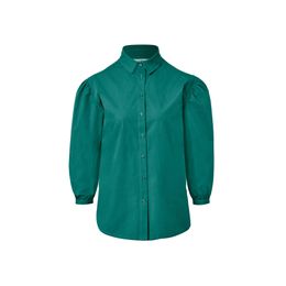 Tchibo - Hemdbluse mit Puff&auml;rmeln - Damen - Gr. 44 - t&uuml;rkis