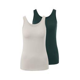 Tchibo - 2 Hemdchen - Damen - Gr. XL - dunkelgr&uuml;n