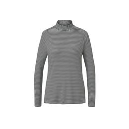Tchibo - Gestreiftes Blusenshirt mit Stehkragen - Damen - Gr. XXL - schwarz/gestreift