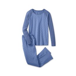 Tchibo - Pyjama - Damen - Gr. XL - wei&szlig;/print