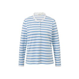 Tchibo - Langarmshirt mit R&uuml;schen - Damen - Gr. XL - wei&szlig;