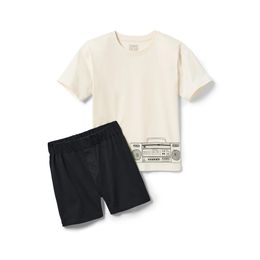 Tchibo - Kinder-Pyjama - Jungen - Gr. 146/152 - creme/print