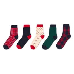 Tchibo - 5 Paar Socken - Damen - Gr. 39-42 - wei&szlig;