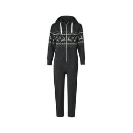 Tchibo - Loungeoverall - Damen - Gr. S - anthrazit/print