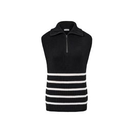 Tchibo - Pullunder im Troyer-Stil - Damen - Gr. S - schwarz/gestreift
