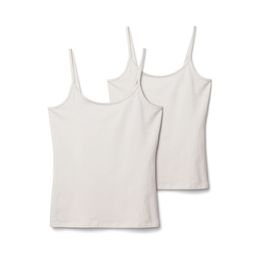 Tchibo - 2 Hemdchen - Damen - Gr. XS - creme