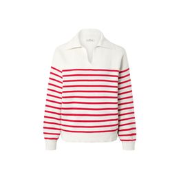 Tchibo - Strickpullover mit Kragen - Damen - Gr. M - wei&szlig;/gestreift