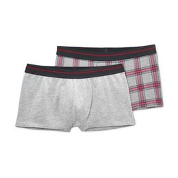 Tchibo - 2 Slipboxer - Herren - Gr. Xl/7 - dunkelgrau/kariert