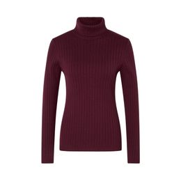 Tchibo - Gerippter Rollkragenpullover - Damen - Gr. L - dunkelrot