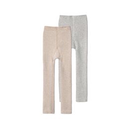 Tchibo - 2 Thermoleggings - Gr. 122/128 - beige