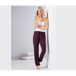 Tchibo - Jersey-Relaxhose - Damen - Gr. XL - bordeaux/print