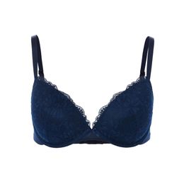 Tchibo - Push-up-BH mit Spitze - Damen - Gr. 80B - dunkelblau