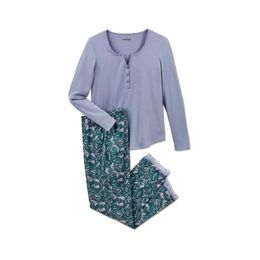Tchibo - Pyjama - Damen - Gr. L - lila/print