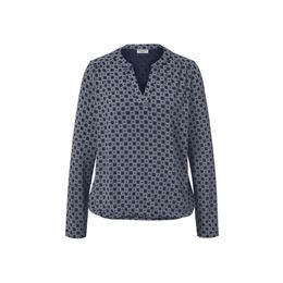 Tchibo - Bedrucktes Blusenshirt - Damen - Gr. M - dunkelblau/print