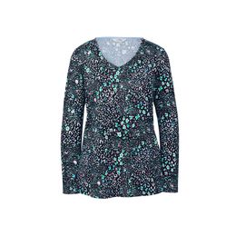 Tchibo - Langarmshirt - Damen - Gr. M - dunkelblau/print
