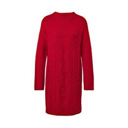 Tchibo - Strickkleid mit Zopfmuster - Damen - Gr. XL - rot