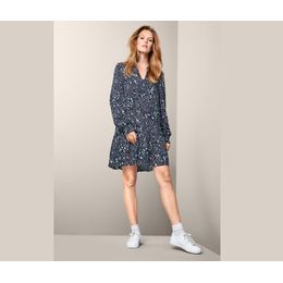 Tchibo - Kleid im Leo-Dessin - Damen - Gr. 40 - dunkelblau/print