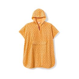 Tchibo - Kleinkind-Frottierponcho - Baby - Gr. 86/92 - schwarz/gepunktet