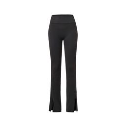 Tchibo - Seamless-Flared-Sporthose mit Schlitz - Damen - Gr. M - anthrazit