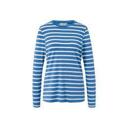 Tchibo - Gestreiftes Langarmshirt - Damen - Gr. L - wei&szlig;/gestreift