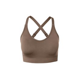 Tchibo - Seamless-Sportbustier - Damen - Gr. M - braun