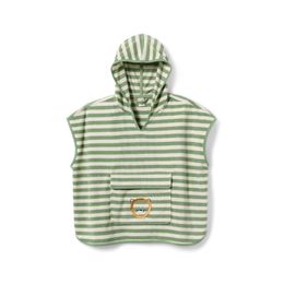 Tchibo - Baby- und Kleinkind-Frottierponcho - Gr. 122/128 - beige/gestreift