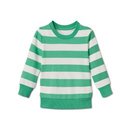 Tchibo - Baumwoll-Sweatshirt - Kinder - Gr. 134/140 - hellgrau/gestreift