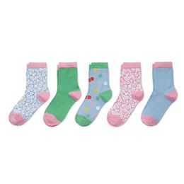 Tchibo - 5 Paar Socken - Gr. 31-34 - hellblau