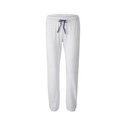 Tchibo - Jersey-Relaxhose - Damen - Gr. M - wei&szlig;/print