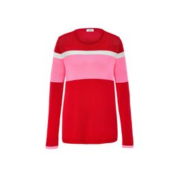 Tchibo - Feinstrickpullover im Colorblocking-Dessin - Damen - Gr. L - wei&szlig;