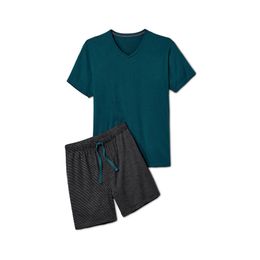 Tchibo - Shorty-Pyjama mit Modal - Herren - Gr. XL - anthrazit/gestreift