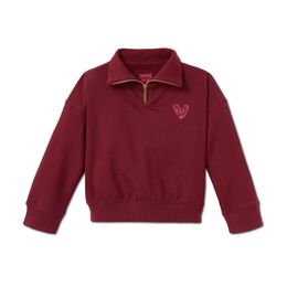 Tchibo - Sweatshirt mit Troyerkragen - M&auml;dchen - Gr. 158/164 - rot/print