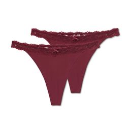 Tchibo - 2 Strings - Damen - Gr. L - bordeaux