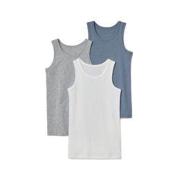 Tchibo - 3 Kinder-Unterhemden - Jungen - Gr. 158/164 - blau
