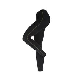 Tchibo - Thermoleggings mit Glitzertape - Damen - Gr. S - schwarz