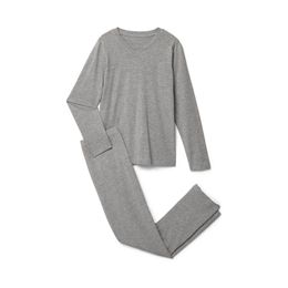 Tchibo - 2 Kinder-Pyjamas - M&auml;dchen - Gr. 122/128 - wei&szlig;/gestreift