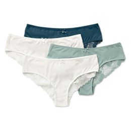 Tchibo - 4 Brazilslips - Damen - Gr. S - petrol