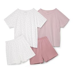 Tchibo - 2 Kinder-Pyjamas - M&auml;dchen - Gr. 146/152 - wei&szlig;/print