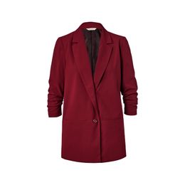 Tchibo - Blazer mit gerafften &Auml;rmeln - Damen - Gr. 38 - dunkelrot
