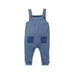 Tchibo - Jersey-Latzhose - Baby - Gr. 50/56 - dunkelblau/gestreift
