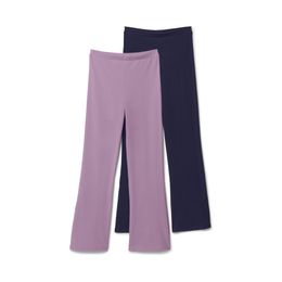 Tchibo - 2 Kinder Flared-Leggings - M&auml;dchen - Gr. 170/176 - dunkelblau